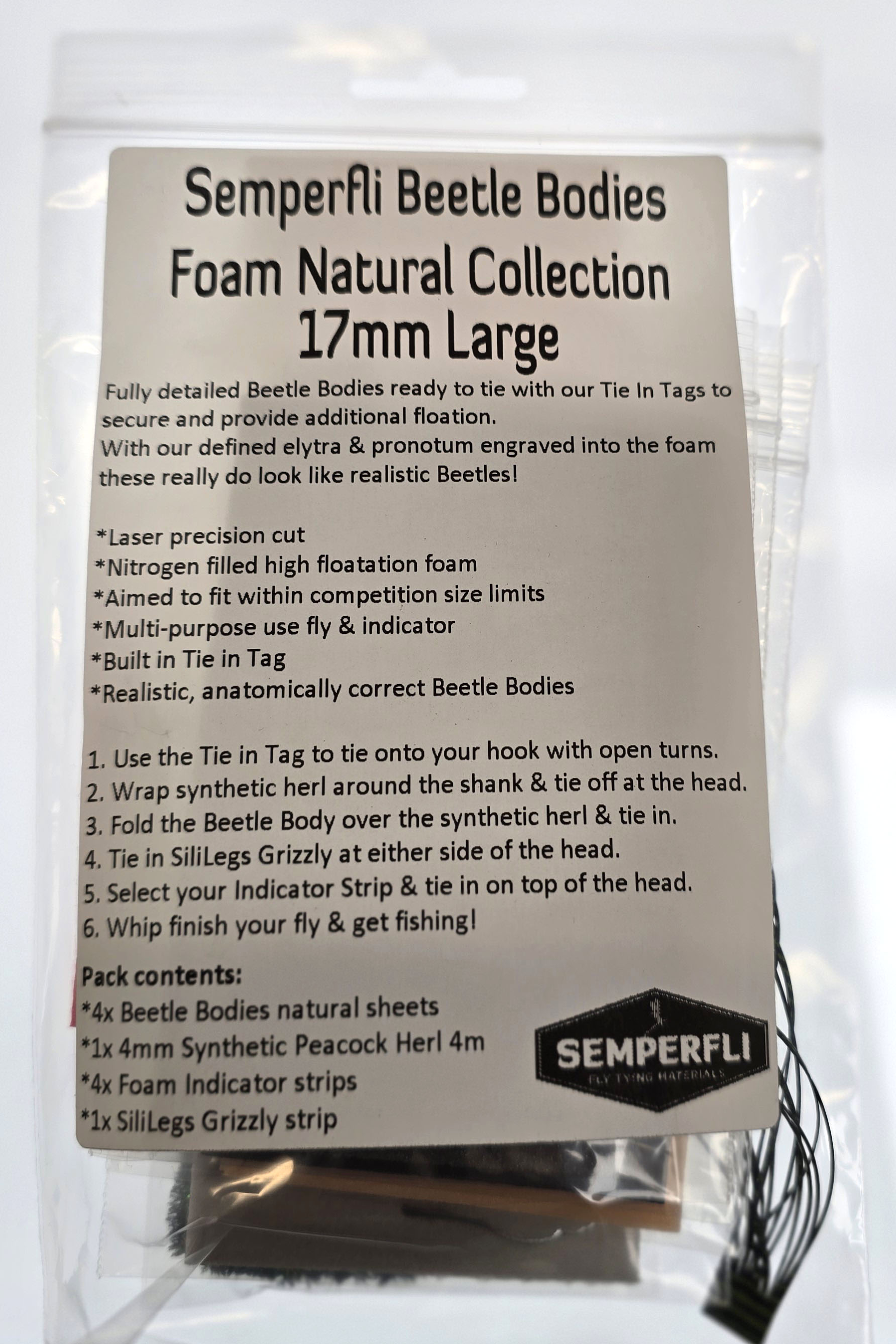 Foam Beetle Bodies Large 17mm (Hooks #8/#10) Realistic Natural Beetles ...